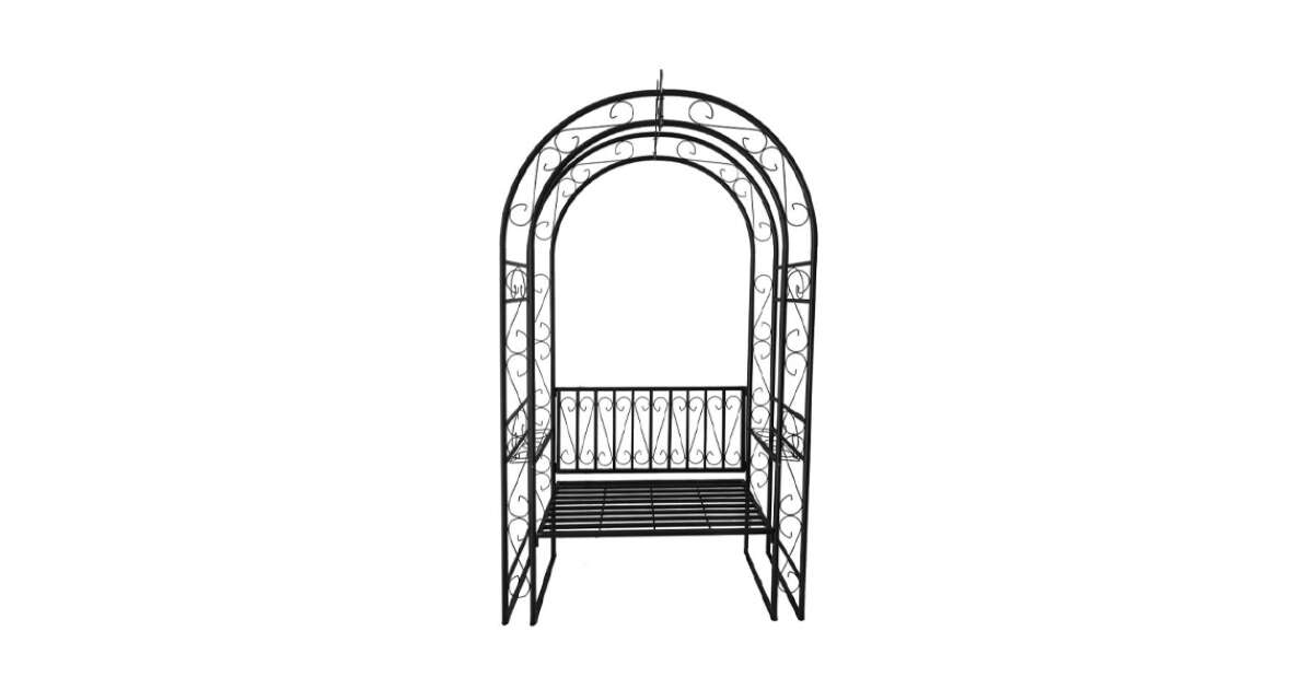 Boltíves rózsafuttató keret paddal 130x48x238 cm | Pepita.hu
