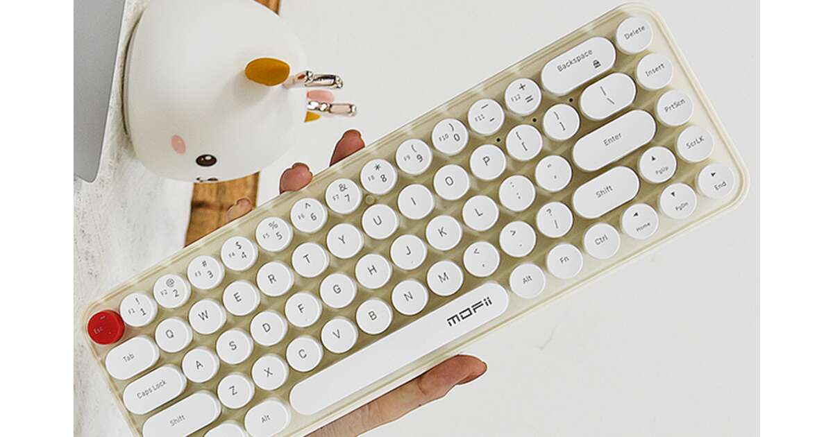 Wireless keyboard + mouse set MOFII Bean 2.4G (White-Beige) | Pepita.hu