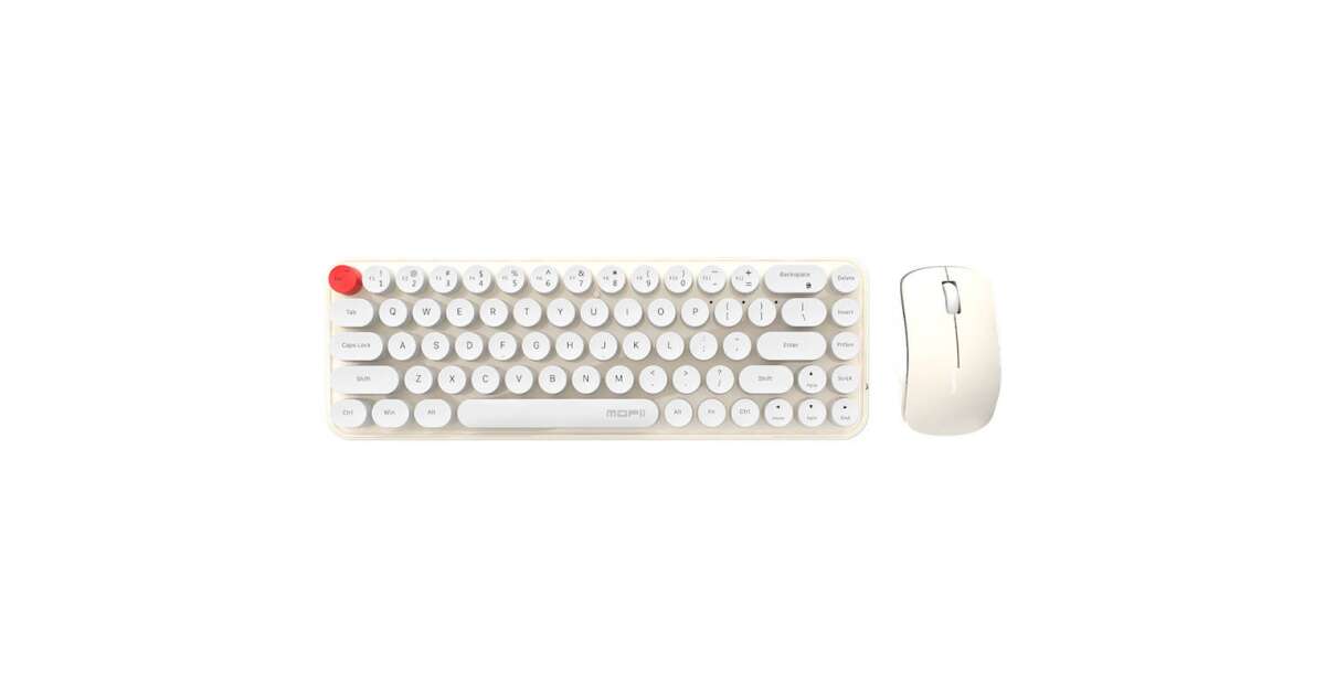 Wireless keyboard + mouse set MOFII Bean 2.4G (White-Beige) | Pepita.hu