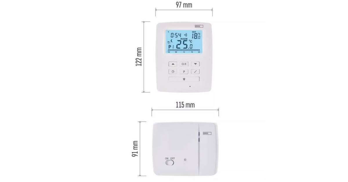 EMOS Szobatermosztát programozható OpenTherm P5611OT-1 vezeték nélküli ...