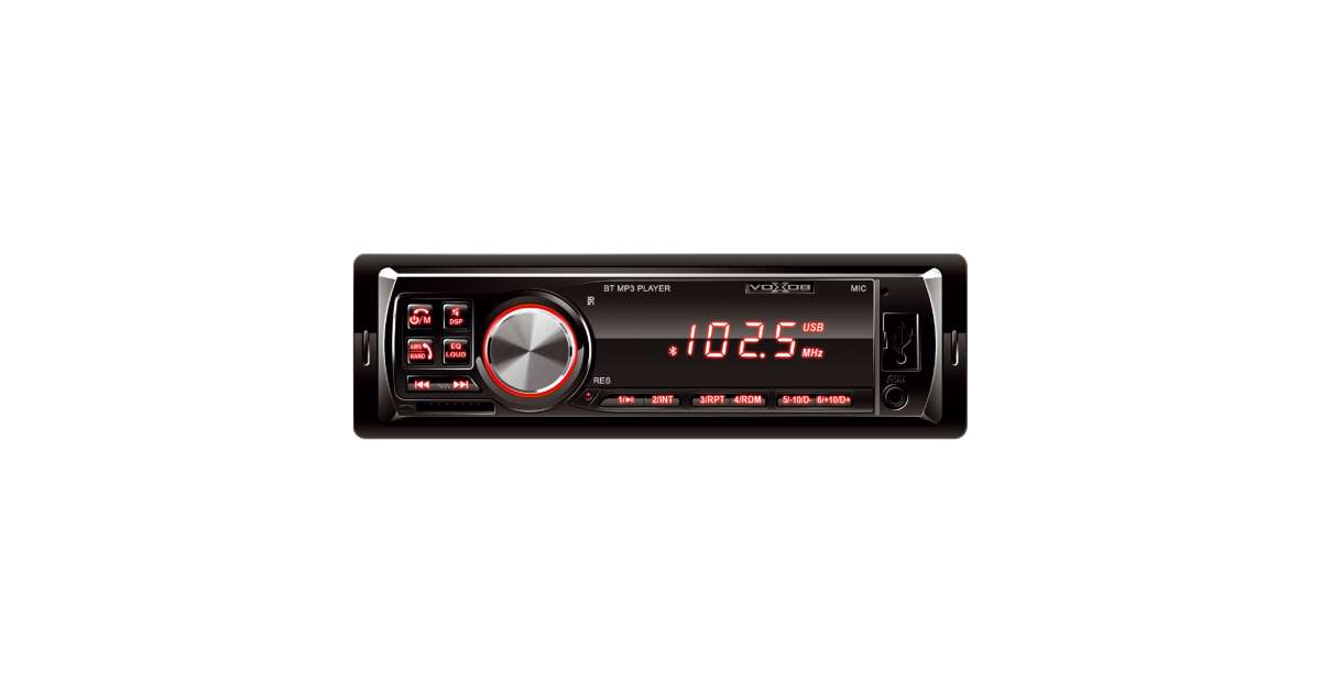 SAL VBT 1100/RD Autoradio, 4 x 45 W, 4 RCA, FM, BT, USB, SD, AUX, rote ...