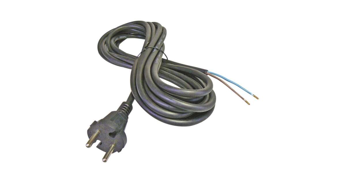 Emos S03030-flexo 2x1 gumikábel 3m szerelt kábel - gépekhez szerelt ...