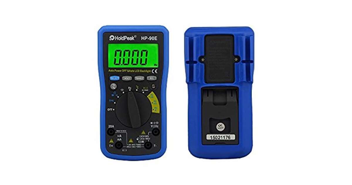 HOLDPEAK 90E Digitális multiméter,VDC,VAC,ADC,AAC,ellenállás,kapacitás ...