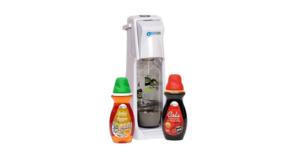 Sodaco B100FAC Basic szódagép fehér + ajándék cola és narancs ízű szörp ... Sodaco B100FAC Basic szódagép fehér + ajándék cola és narancs ízű szörp ...