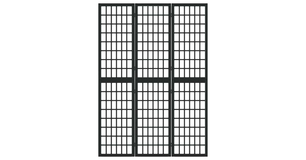 Japán Paraván - 3 Paneles - Fekete - 120x170 cm | Pepita.hu