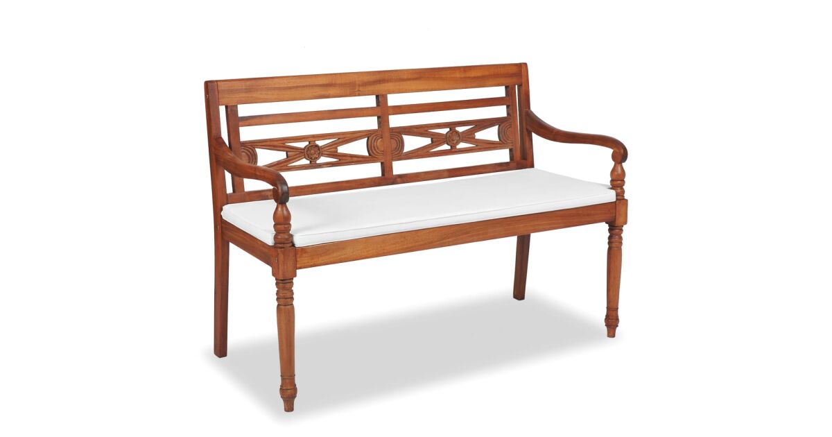 Batavia Teak Fa Pad - 2 Ülőhelyes - 120 cm | Pepita.hu