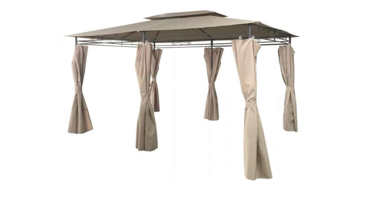 Cort de gradina, 3x4m cu pereti laterali, Bej | Pepita.com