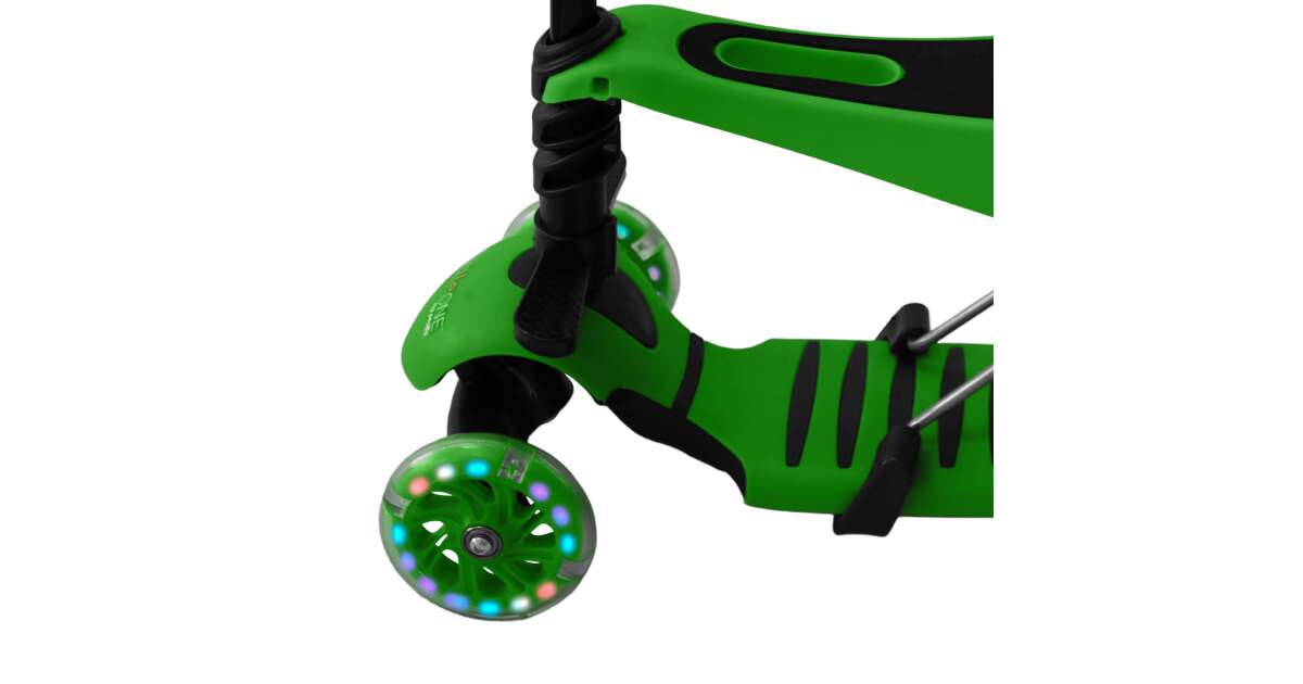 Pepita 3in1 gyerek Roller tolókarral és LED kerekekkel - Katica #zöld ...