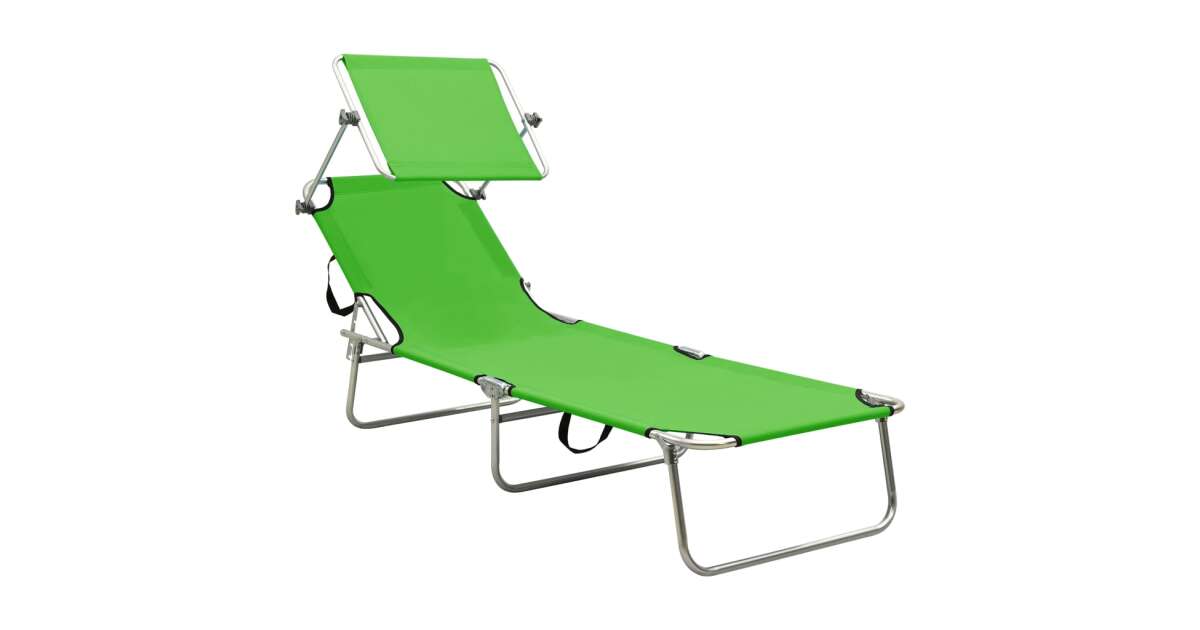 Napozóágy - Almazöld - Összecsukható - Napellenzővel | Pepita.hu