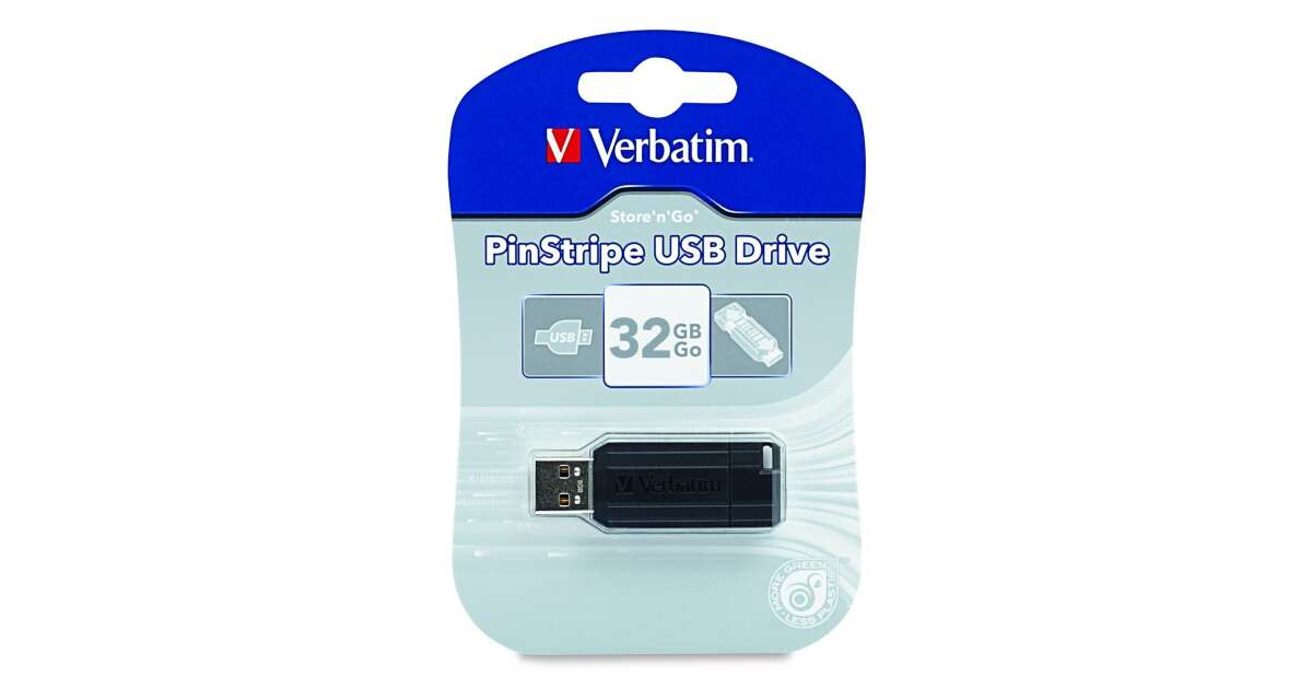 Verbatim Pinstripe Usb Drive 32GB Black | Pepita.hu