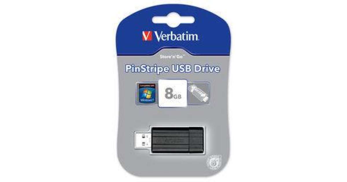 Verbatim Pinstripe Usb Drive 8GB Black | Pepita.hu