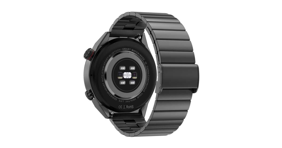Smart Watch DT3 Mate fekete színű okosóra forgatható funkciógombbal ...