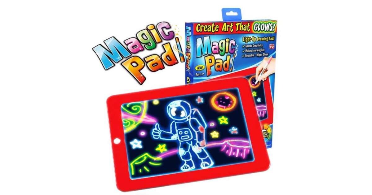 Magic Sketchpad készségfejlesztő, színes, világítós rajztábla ...