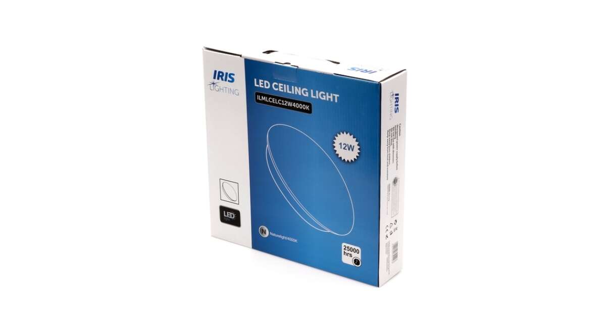 Iris Lighting - ML-CELC 12W/4000K/780lm fehér LED mennyezeti lámpa ...