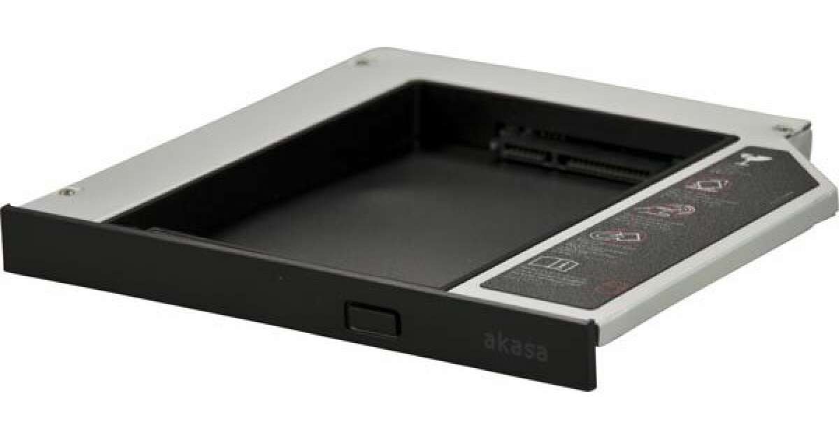 Akasa - N.Stor S12 - ODD adapter - 12mm 2,5" HDD/SSD (beépítőkeret ...