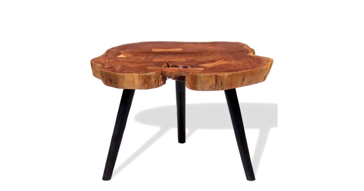 vidaXL Masă bar model bușteni, lemn masiv de acacia (55-60) x 110 cm ...