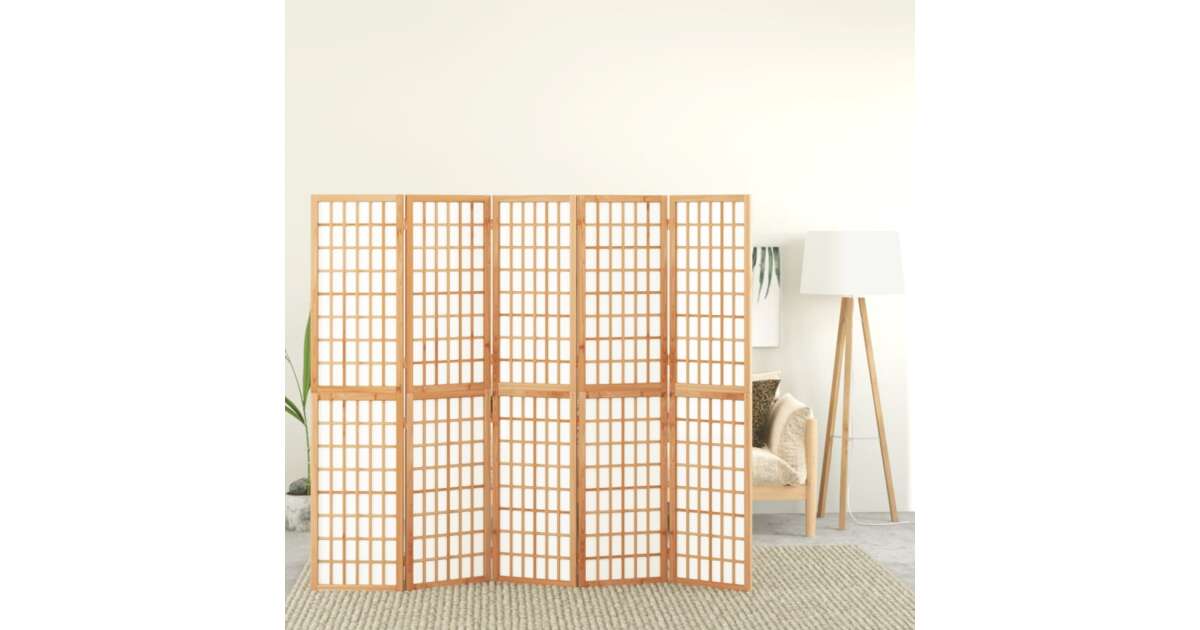 5-paneles japán stílusú összecsukható paraván 200 x 170 cm | Pepita.hu