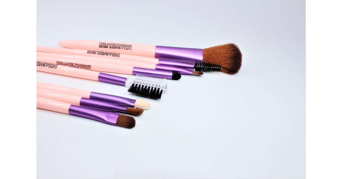 Set 8 Pensule Machiaj, Makeup, Roz | Pepita.com