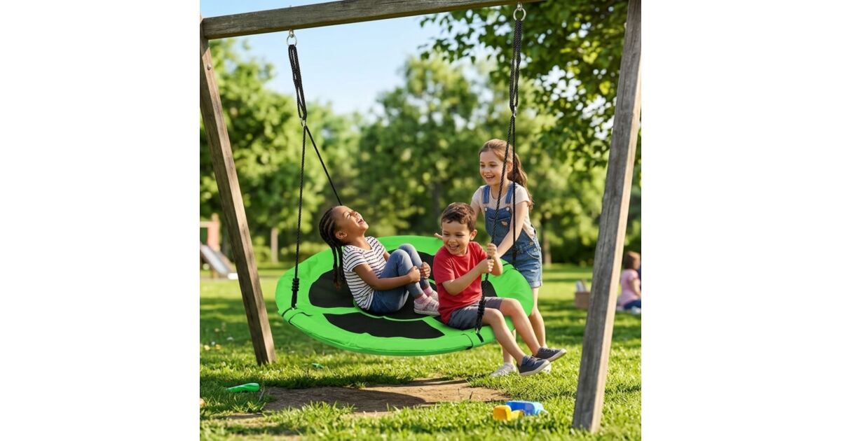 Funfit Garden acélvázas Fészekhinta 100cm #zöld | Pepita.hu