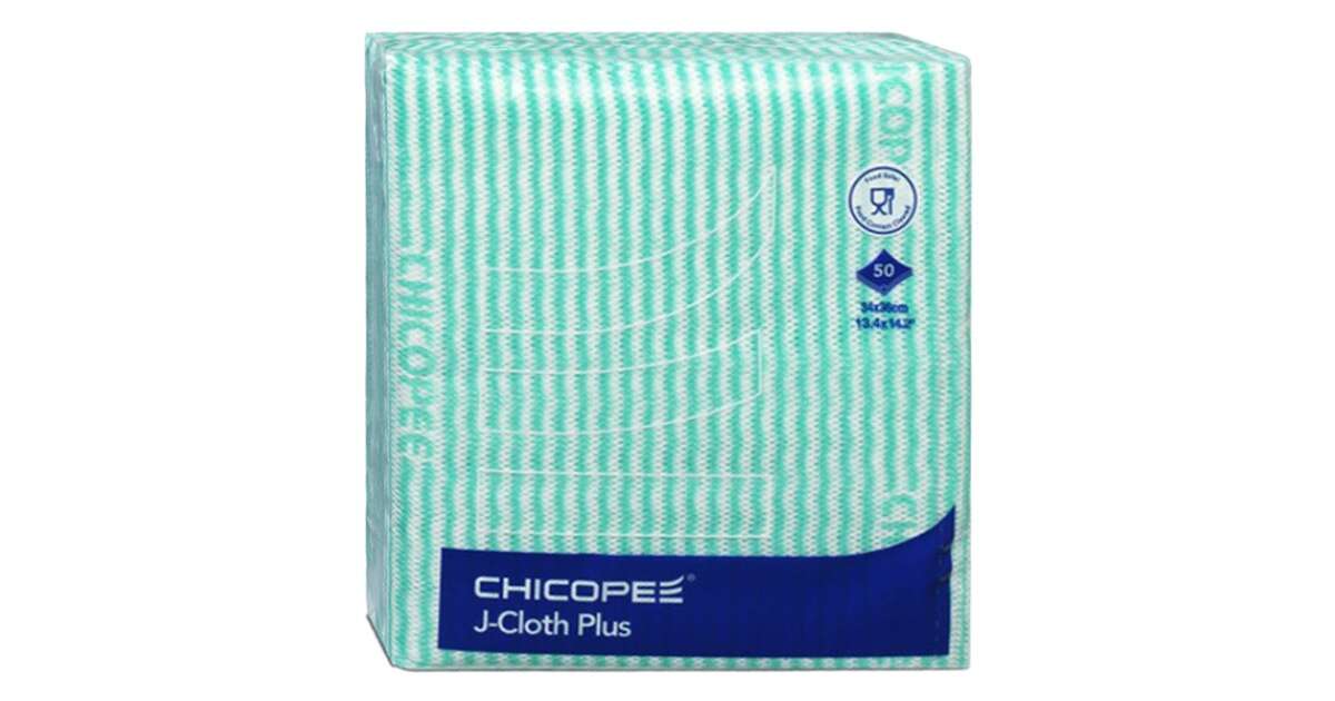 Törlőkendő CHICOPEE J-Cloth Plus konyhai eldobható 34 x 36 cm zöld 50 ...