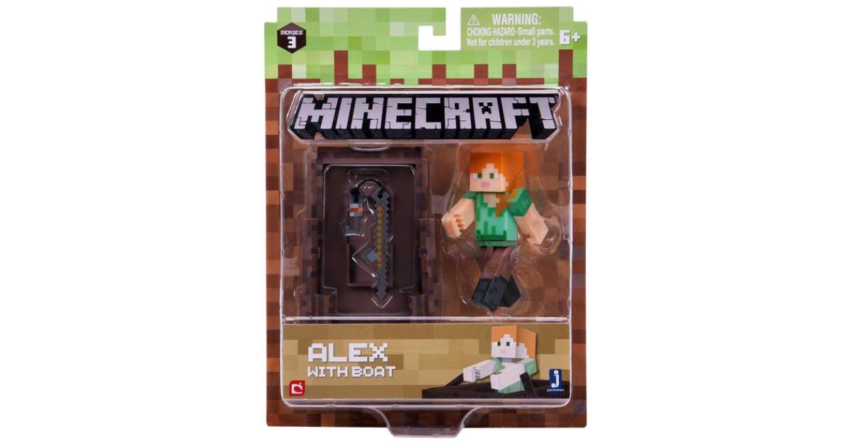 Minecraft Alex figura csónakkal - 8 cm | Pepita.hu