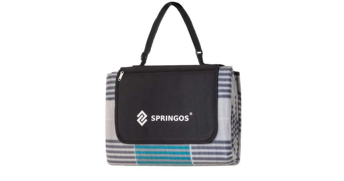 Springos Pikniková deka 300 x 200 cm #modro-šedá | Pepita.com