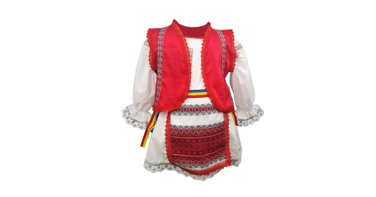 Hagyományos viselet Maria Muntenia terület lányoknak 146 cm 11 ...