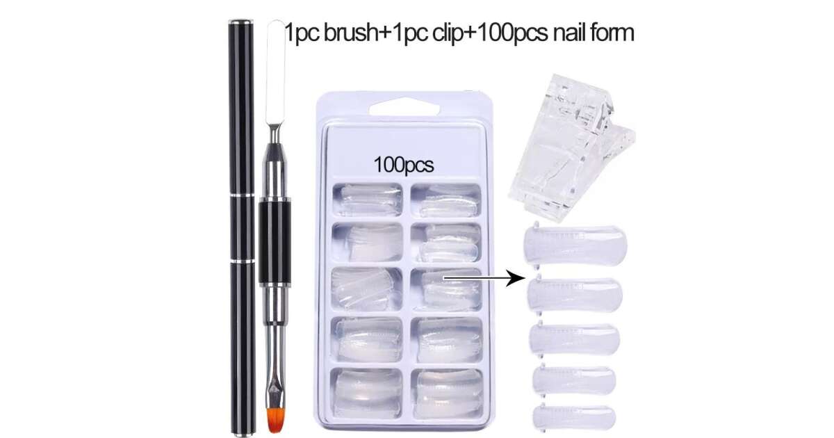 Poly gél kezdő szett lámpaval ,48 w 24 led ( 5 db Glitter épitő zselé ...