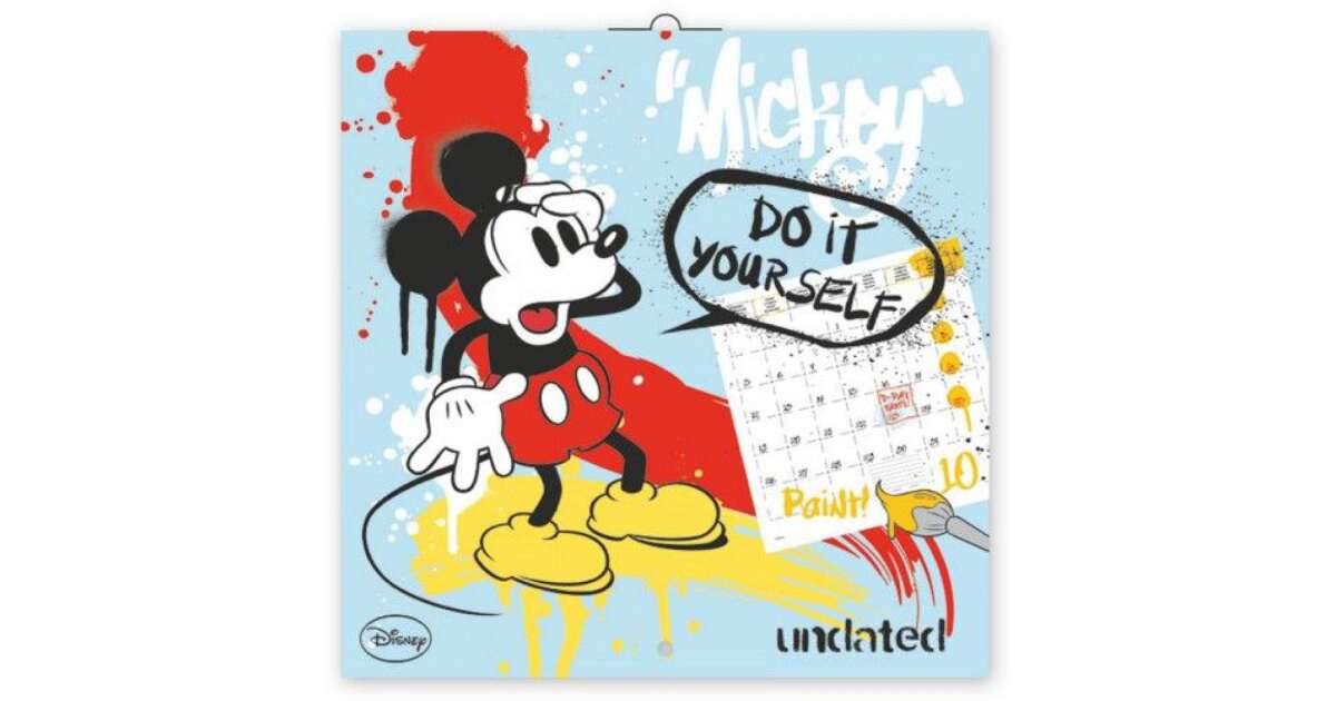 Mickey Mouse 2018 - Naptár - DYI: Undated Colouring Calendar | Pepita.hu