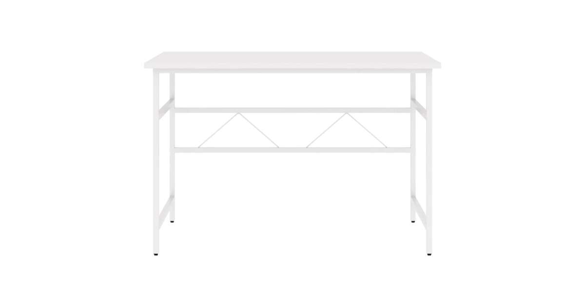 Fehér mdf és fém számítógépasztal 105 x 55 x 72 cm | Pepita.hu