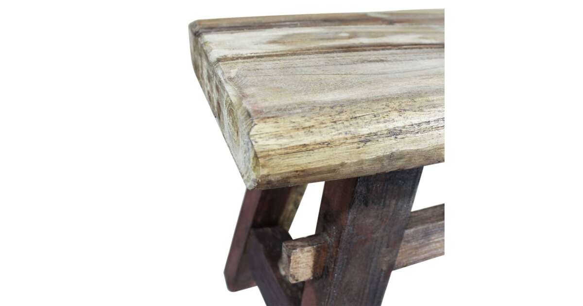 Tömör újrahasznosított fa pad 100 x 28 x 43 cm | Pepita.hu