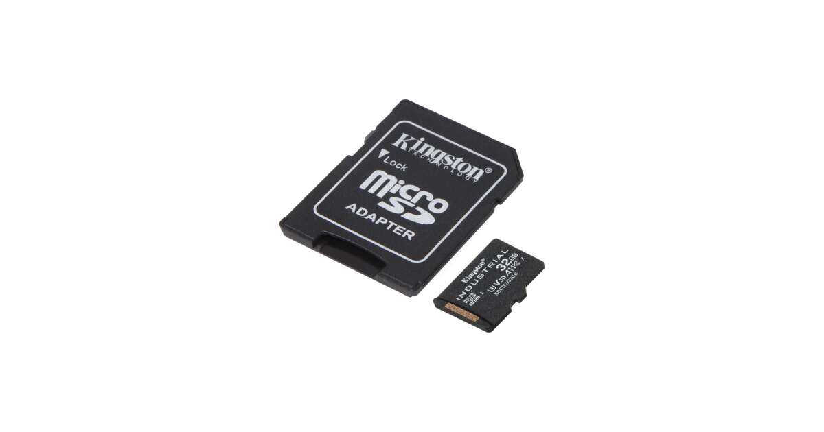 Kingston 32GB Industrial microSDHC UHS-I CL10 Memóriakártya + Adapter ...