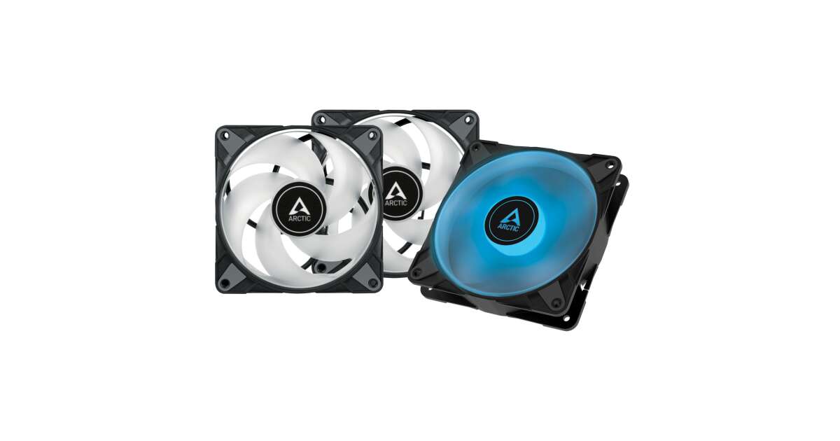 Arctic P12 PWM PST RGB 0dB 120mm PWM rendszerhűtő (3dbcsomag ...