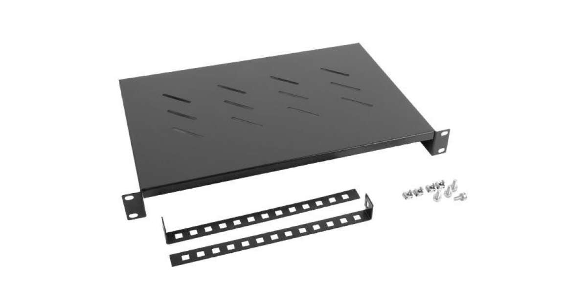 Lanberg AK-1004-B 19 Polc 1U - Fekete (AK-1004-B) | Pepita.hu