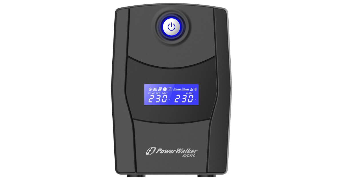 Power Walker Basic VI 1000 STL FR 1000VA / 600W Vonalinteraktív Back ...