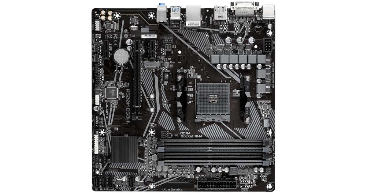Gigabyte A520M DS3H (rev. 1.x) Socket AM4 micro ATX (GA-A520M DS3H ...