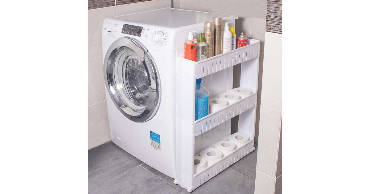 Ha1010 Dulap rulant 3 rafturi alb | Pepita.com