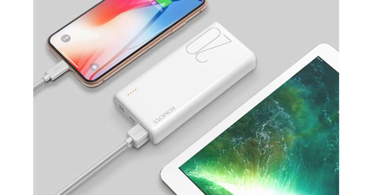 Romoss Simple 20 Powerbank, 20000mAh (fehér) | Pepita.hu