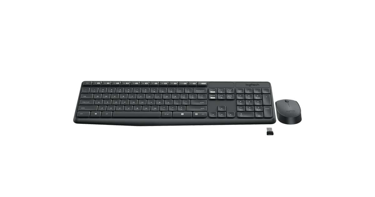 Logitech MK235 Wireless Billentyűzet US + Egér - Szürke (920-007931 ...