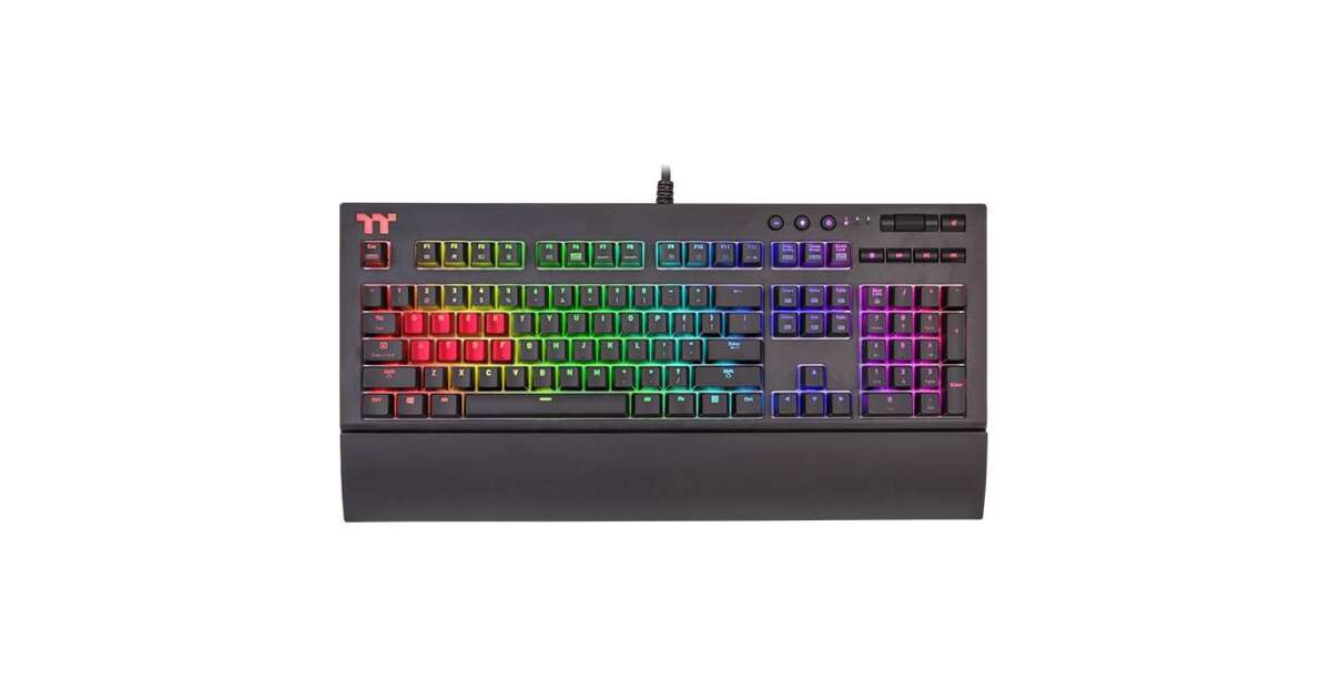 Thermaltake Premium X1 RGB Cherry MX Silver USB Gaming Billentyűzet US ...