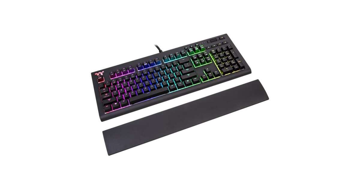 Thermaltake Premium X1 RGB Cherry MX Silver USB Gaming Billentyűzet US ...