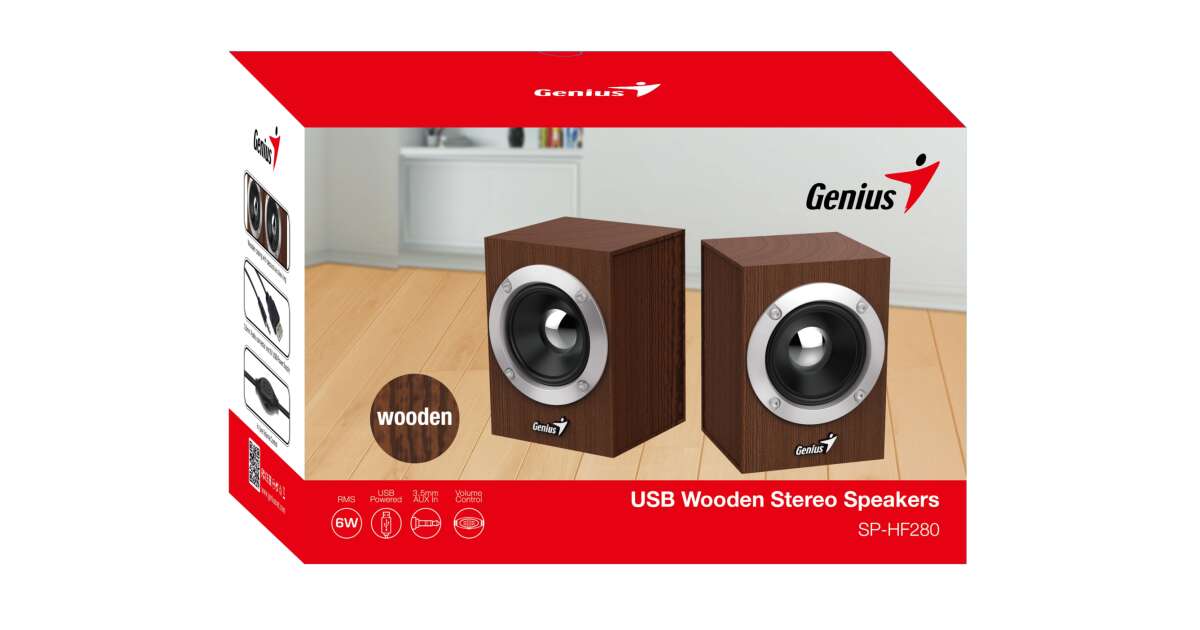 Genius SP-HF280 2.0 hangfal - Fadobozos (31730028400) | Pepita.hu