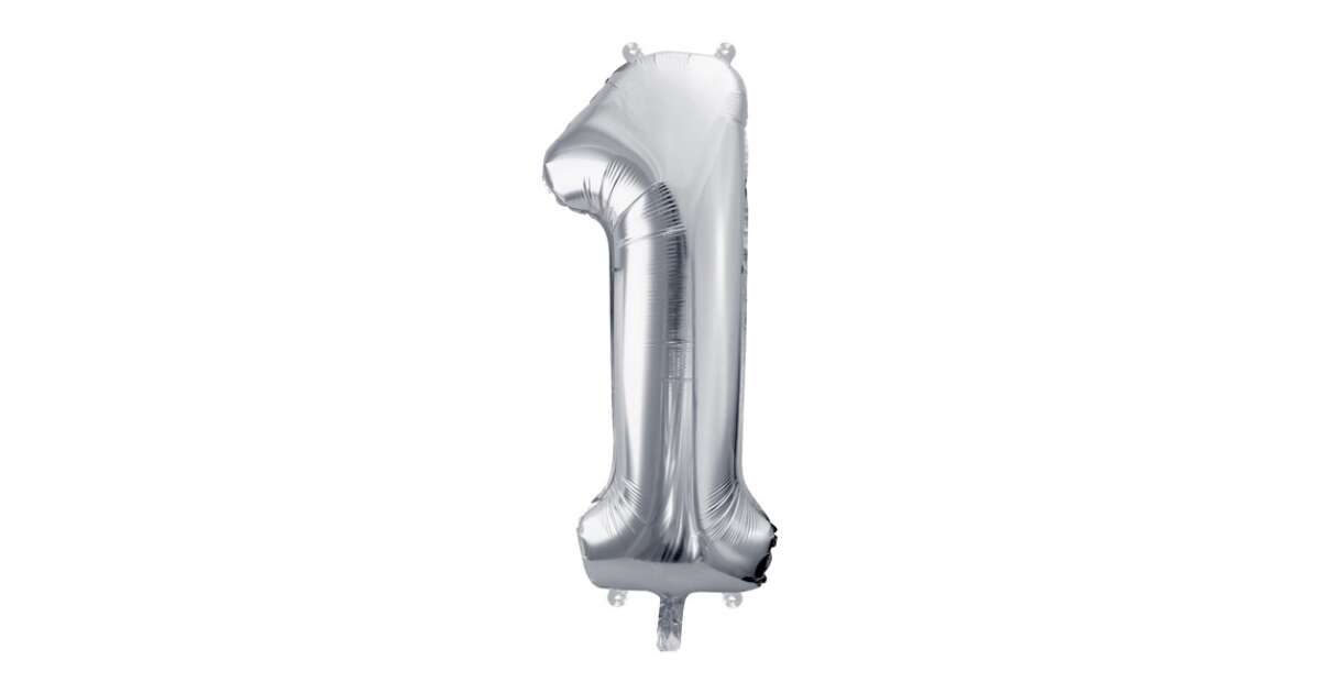 Party lufi figura 1 ezüst 35cm | Pepita.hu