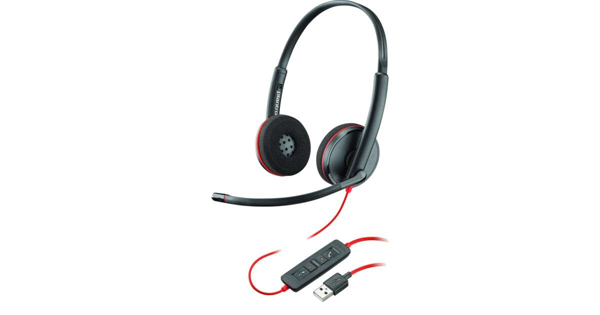Fejhallgató Call Center Plantronics Blackwire C3220, USB-C, Single unit ...