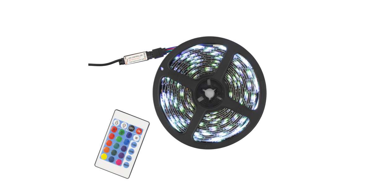 LED Fénycsík távirányítóval White Shark LED-05 HELIOS, többszínű ...