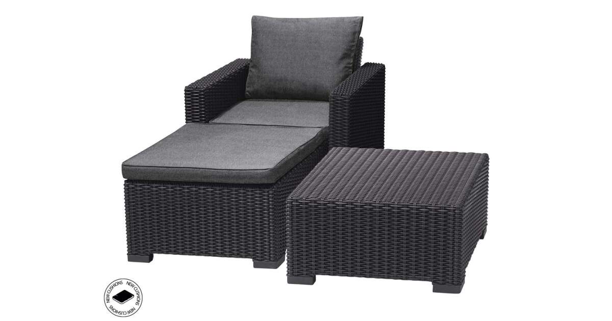 KETER MOOREA BALCONY MŰRATTAN KERTI BÚTOR SZETT - Grafit | Pepita.hu