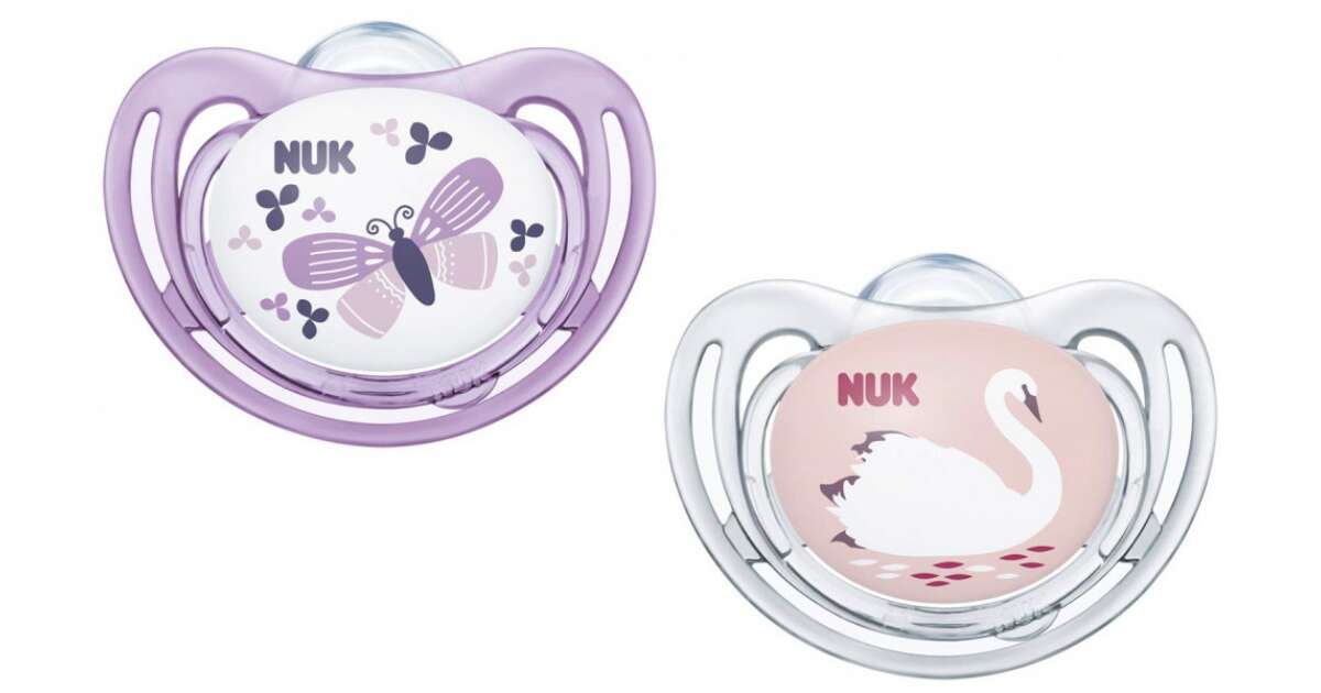 NUK Freestyle szilikon cumi 18-36 hó 2db rózsaszín /lila | Pepita.hu