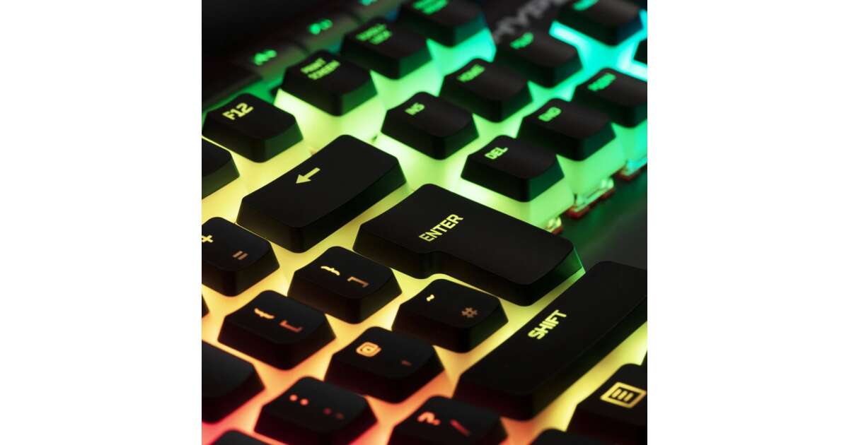 HP HyperX Pudding PBT Angol kiosztású Fekete Gamer Billentyű szett ...