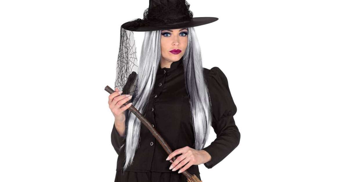 Szellem paróka - hosszú fehér fekete csíkkal | Pepita.hu