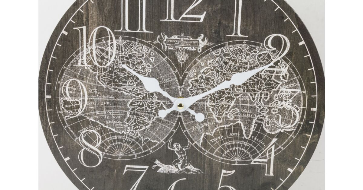 Világtérkép Falióra - Klasszikus Dizájn - 34 cm | Pepita.hu